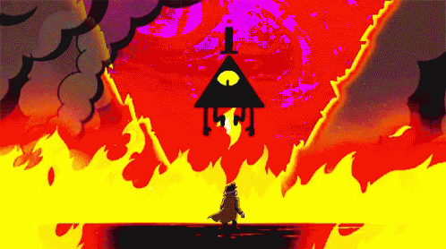 Bill Cipher Fire Sight GIF | GIFDB.com