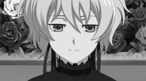 Black And White Anime Fake Smile Seraph End GIF | GIFDB.com