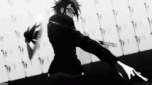 Black And White Anime Saruhiko Fushimi K Project GIF | GIFDB.com