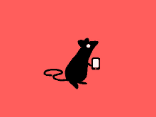 Black Rat Cellphone Chat GIF | GIFDB.com