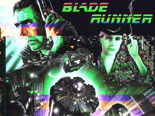 Blade Runner 1982 Poster Glitch GIF | GIFDB.com
