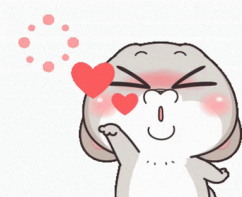 Blow Kiss Fast Blushing Rabbit GIF | GIFDB.com