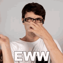 Boy Pinched Nose Eww Reaction GIF | GIFDB.com