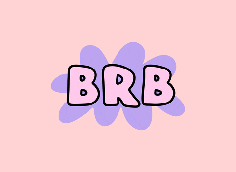 Brb Pink Text GIF | GIFDB.com