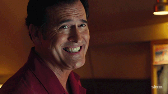 Bruce Campbell Sweet Big Smile GIF | GIFDB.com