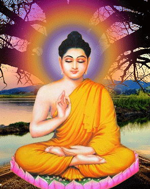 Buddha Light Emitting Halo GIF | GIFDB.com