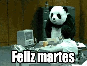 Buenos Dias Feliz Martes Angry Office Panda GIF | GIFDB.com