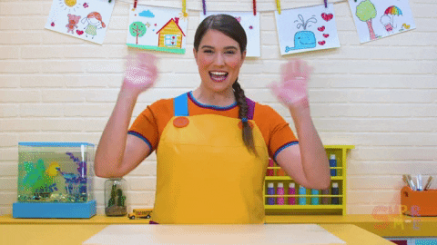 Caitie's Classroom Caitlin Claessens Waving Hello Meme GIF | GIFDB.com