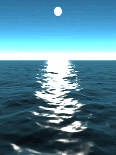 Calm Ocean Water Moonlight GIF | GIFDB.com