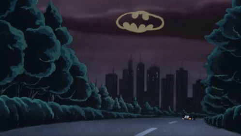 Cartoon Batman Bat Signal On GIF | GIFDB.com