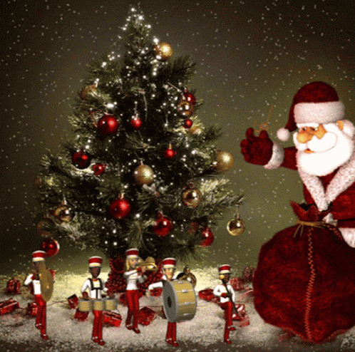 Celebrating Holiday With Santa Claus Christmas Blessings GIF | GIFDB.com