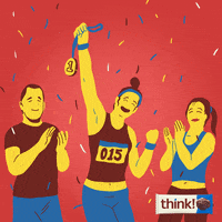 Celebrating Track And Field Win Animation GIF | GIFDB.com