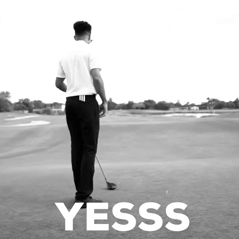 Celebration Gesture In Golf Course GIF | GIFDB.com