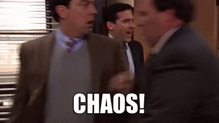 Chaos Michael Scott The Office Panic Meme GIF | GIFDB.com