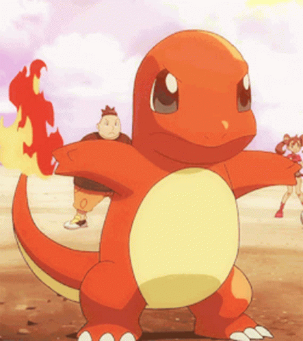 Charmander Fight Pose GIF | GIFDB.com