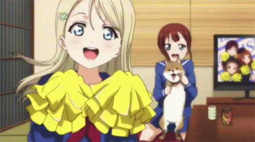 Cheer Up Cheerleader Alisa Ayase Love Live! Anime GIF | GIFDB.com