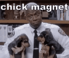 Chick Magnet Raymond Holt Puppies Meme GIF | GIFDB.com