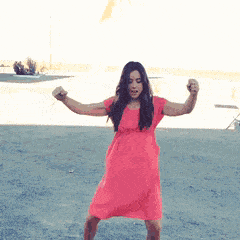 Chloe Bennet Pregnant Dancing On The Beach GIF | GIFDB.com