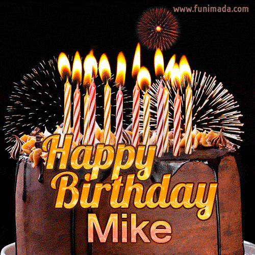 Chocolate Birthday Cake Happy Birthday Mike GIF | GIFDB.com