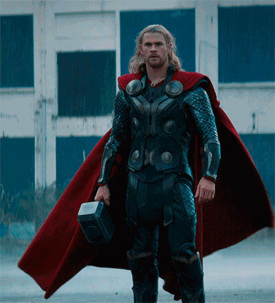 Chris Hemsworth Superhero Thor GIF | GIFDB.com