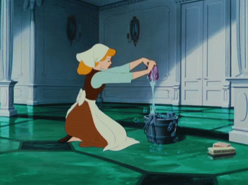 Cinderella Floor Cleaning GIF | GIFDB.com