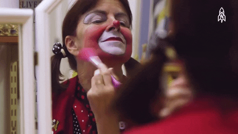 Clown Makeup Mirror Night Life Great Big Story GIF | GIFDB.com