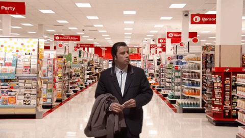 Confused Actor John Travolta Target Store GIF | GIFDB.com