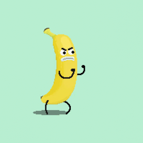 Cool Fighting Yellow Banana GIF | GIFDB.com