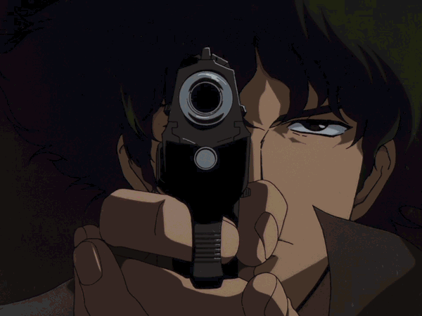 Cowboy Bebop Spike Spiegel Gun Shooting GIF | GIFDB.com