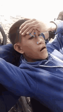 Crying Man Filter Tears Funny GIF | GIFDB.com