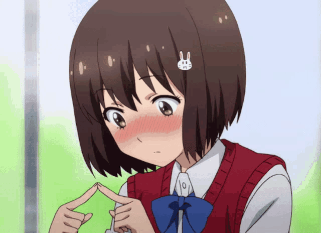 Cute Anime Shy Usami Mizuki GIF | GIFDB.com