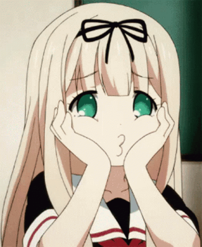 Cute Anime Yuudachi Pout GIF | GIFDB.com