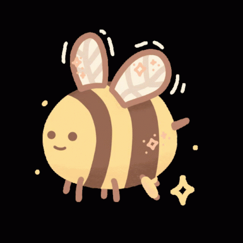 Cute Bee Art GIF | GIFDB.com