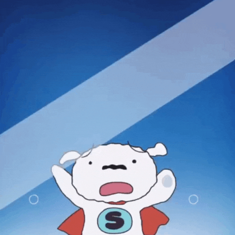 Cute Cartoon Super Shiro Knocking GIF | GIFDB.com
