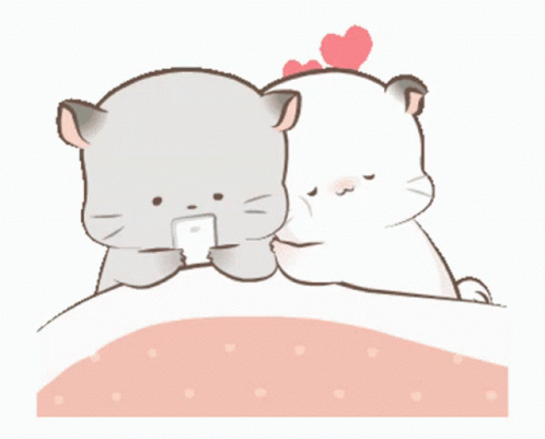 Cute Cat Sticker Snuggling GIF | GIFDB.com