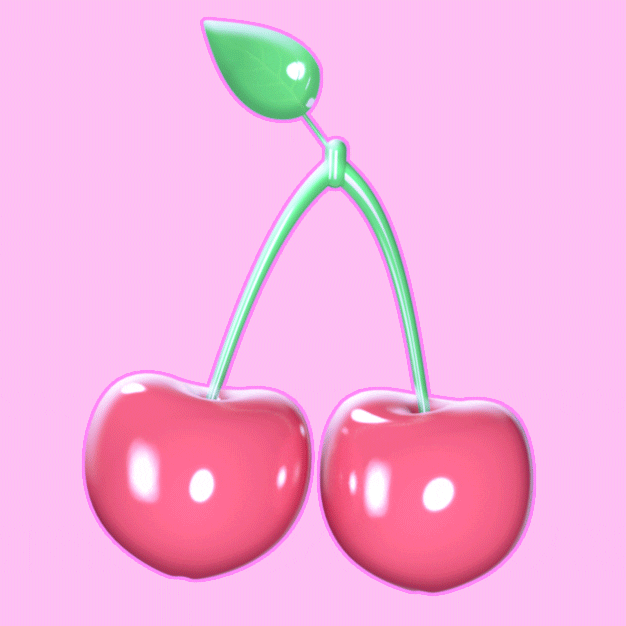 Cute Kawaii Animated Glossy Cherry GIF | GIFDB.com