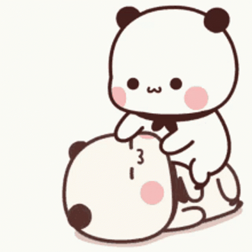 Cute Kawaii Cartoon Characters Kissing Cheeks GIF | GIFDB.com