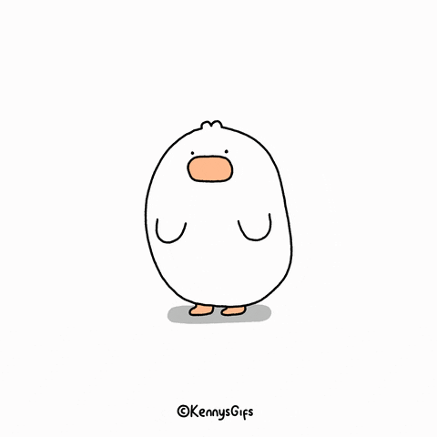 Cute Kawaii Cartoon Duck With Knife GIF | GIFDB.com
