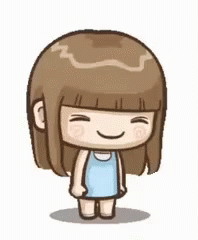 Cute Kawaii Girl Nodding Head GIF | GIFDB.com