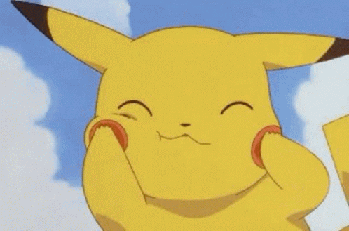 Cute Pikachu Squishing His Chubby Cheeks GIF | GIFDB.com