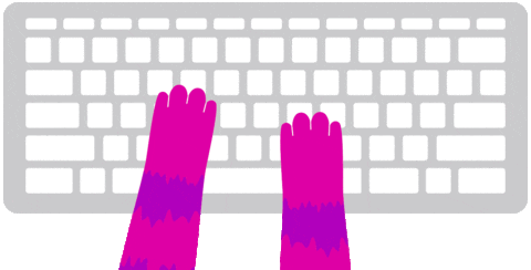 Cute Typing Cat Animated Hands GIF | GIFDB.com