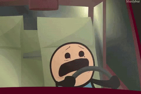 Cyanide And Happiness Scream Driving GIF | GIFDB.com