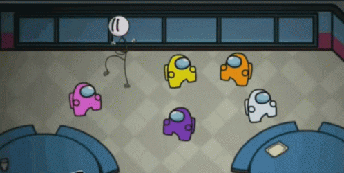Dancing Among Us With Stick Man GIF | GIFDB.com