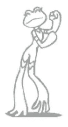 Dancing Cute Princess Frog Drawing Sketch GIF | GIFDB.com