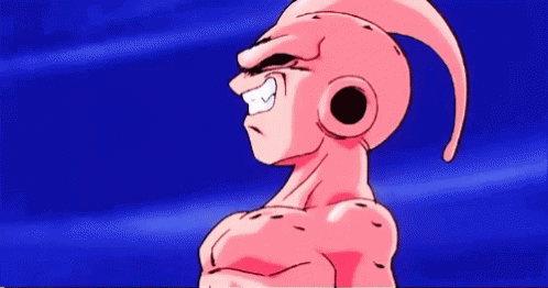 Dbz Kid Buu Evil Smile GIF | GIFDB.com