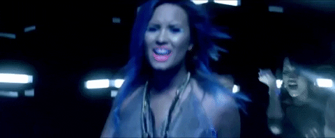 Demi Lovato Neon Lights Rave Party GIF | GIFDB.com