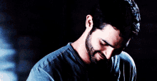 Derek Hale Laughing Smile Look Up GIF | GIFDB.com