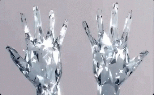 Diamond Hands Sculpture Shining Sparkle GIF | GIFDB.com