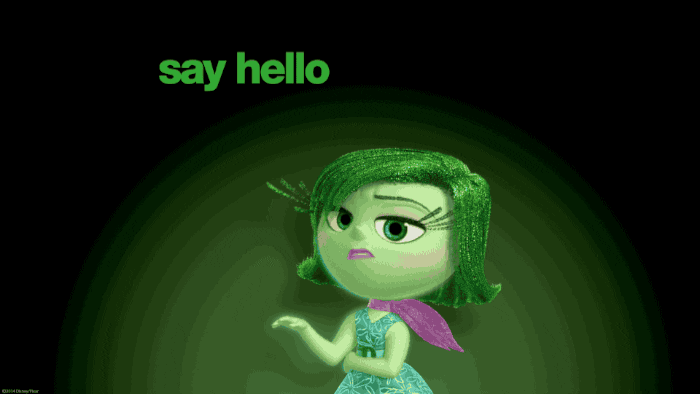 Disgust Inside Out Sassy Say Hello GIF | GIFDB.com
