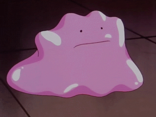 Ditto Sad Jelly Pokemon Melting Floor GIF | GIFDB.com